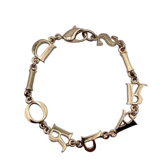 Dior | Jewelry | Christian Dior Vintage Gold Spell Out Dior Paris ...